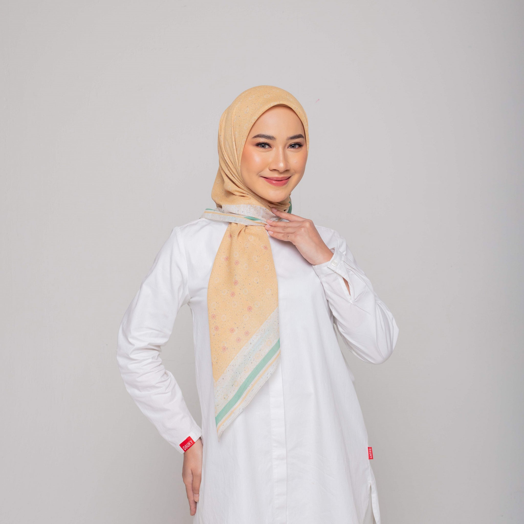 Ikigai Pattern Scarf - Scarf Voal Lembut dengan Motif Jepang Estetik