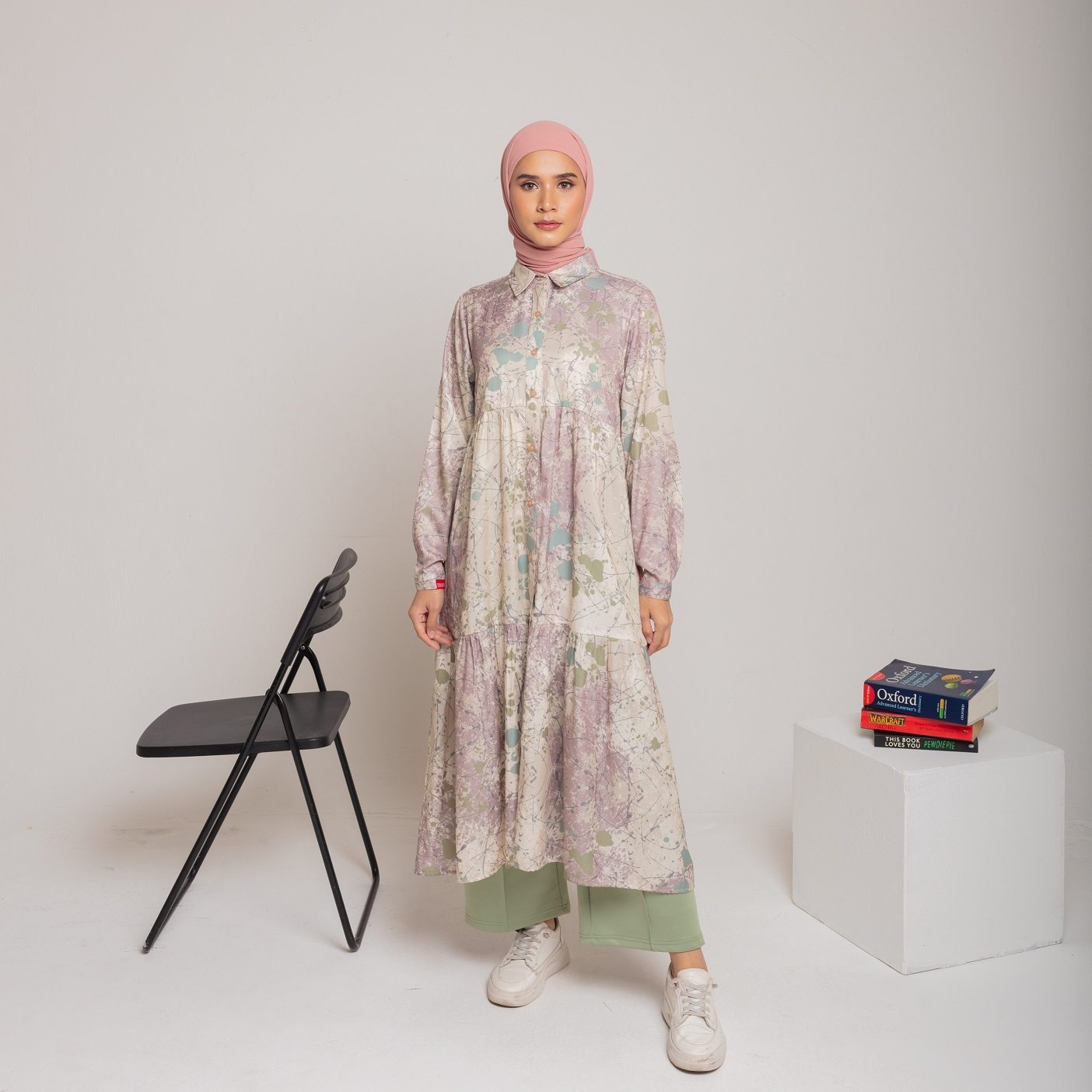 M Dress Splatter - Dress Betis Motif Percikan Cat | Dauky