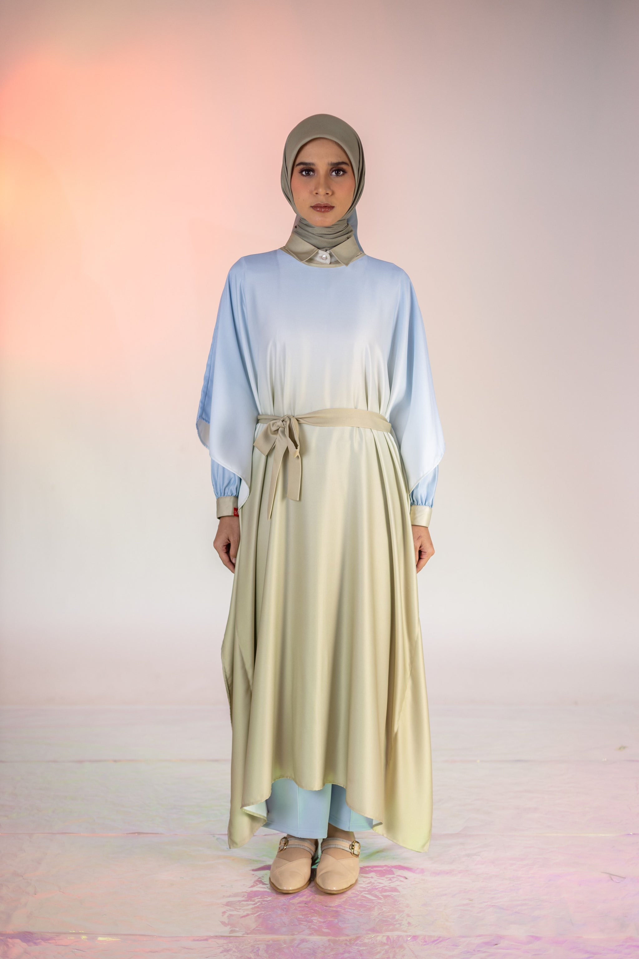 L Dress Kaftan Ombre - Sand