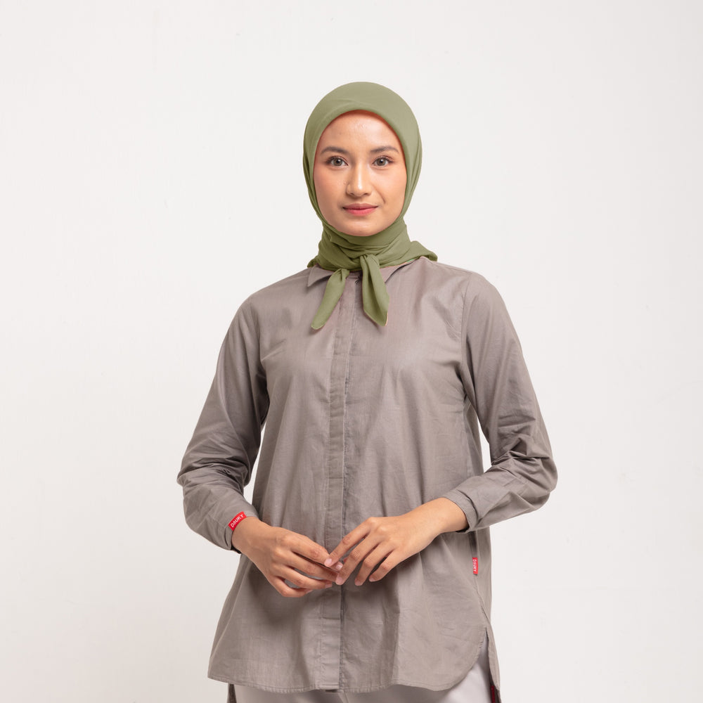 Plain Square Scarf Dauky - Polos & Nyaman dengan Warna Kekinian