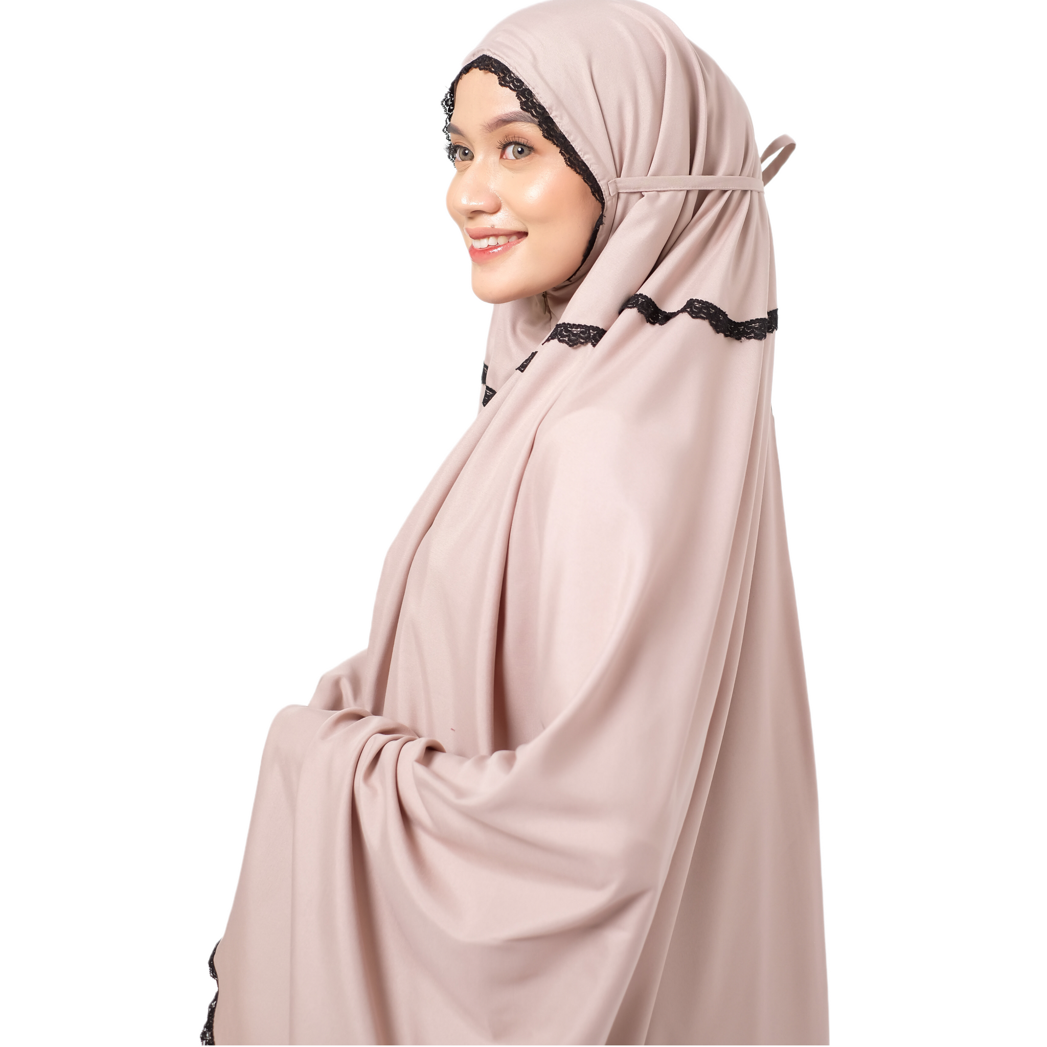 Mukena Travel Two In One - Darkgrey | Praktis, Chic, & Elegan