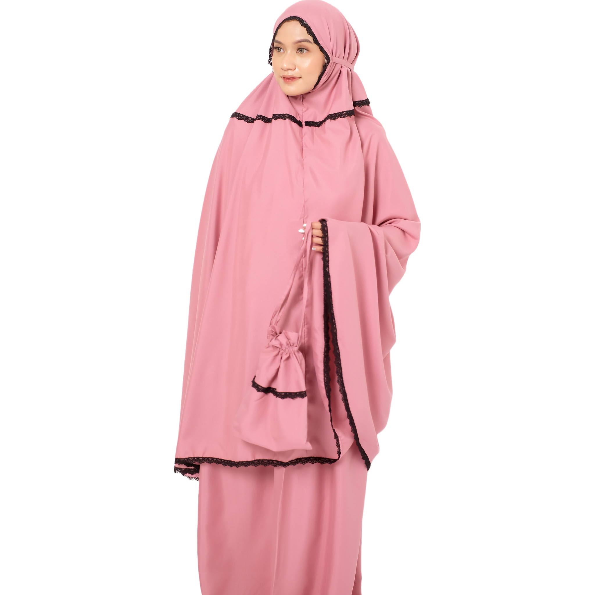 Mukena Travel Two In One - Darkgrey | Praktis, Chic, & Elegan