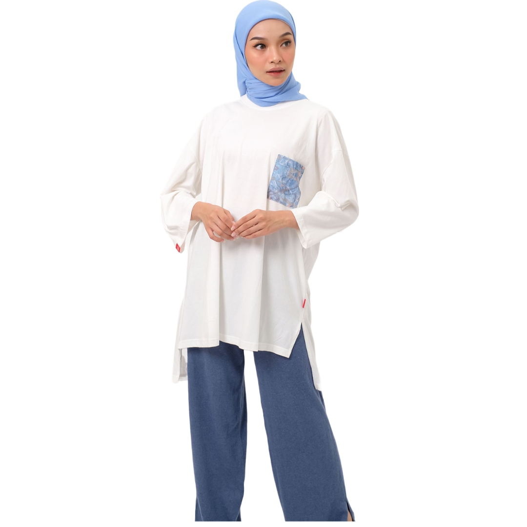 M Tunik Combed Marble - Chic & Edgy dengan Motif Marbling | Dauky