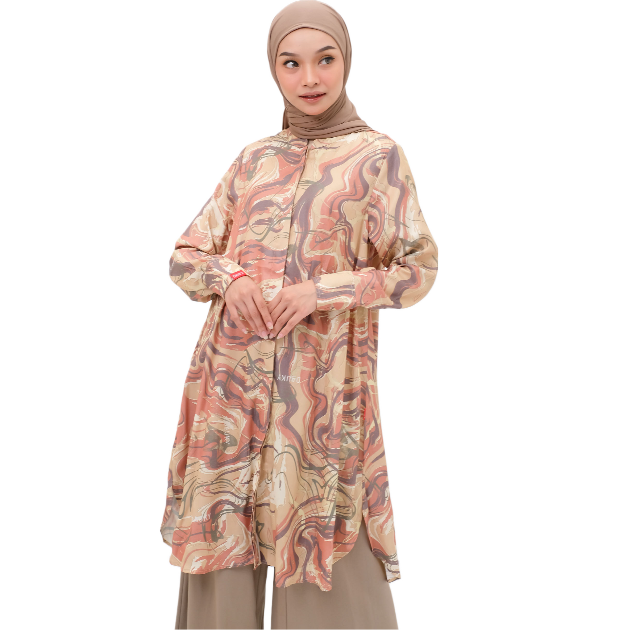L Tunik Marble - Kuning